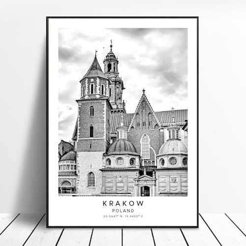 Krakow Print Art Poster Krakow Skyline Wall Art Travel - Etsy