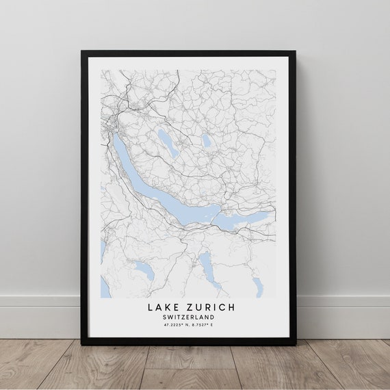 Mapa Del Lago De Zurich-suiza Lago Greifensee Egg Lago De Zúrich