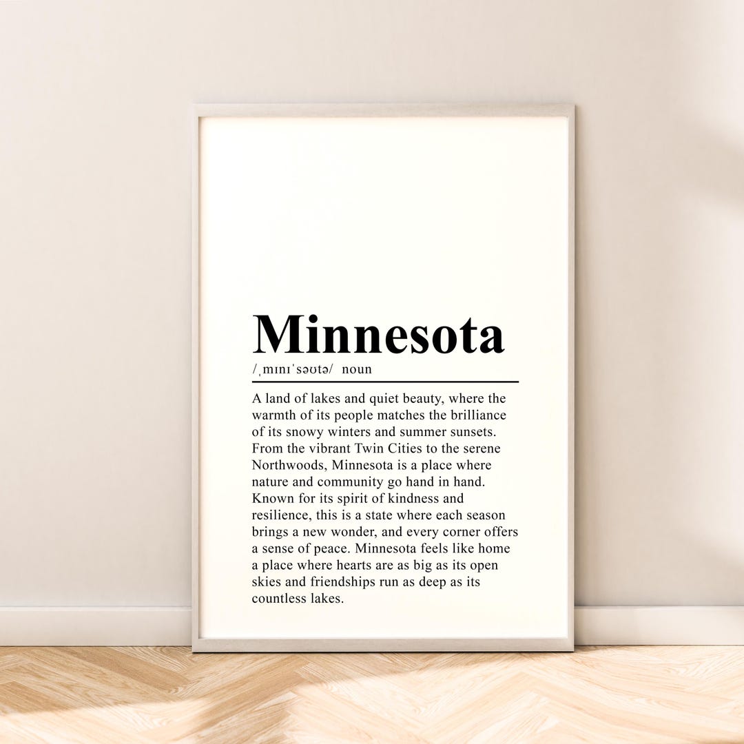 Minnesota Travel Print Minnesota Poster Definition Print Minnesota Wall ...