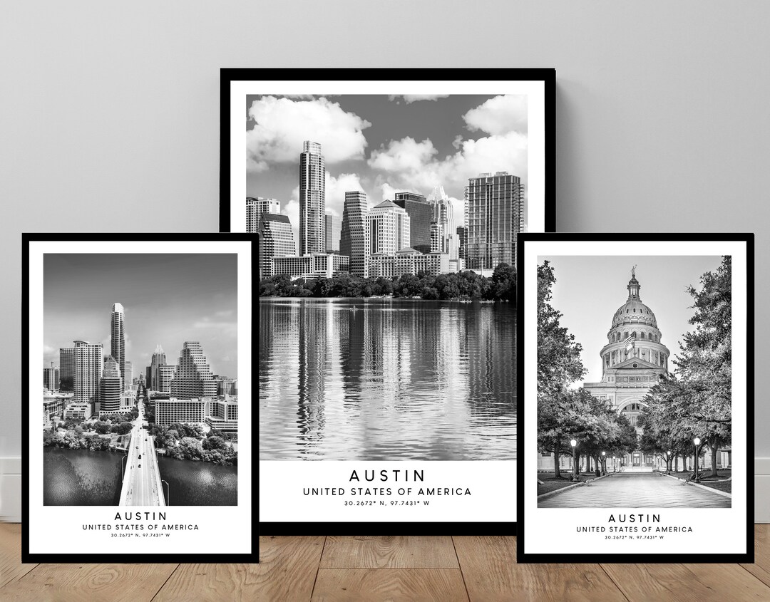 Austin Print Austin Poster Austin Wall Art Austin Texas Wall Print ...