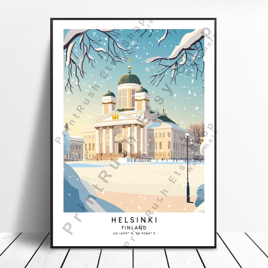 Helsinki Finland Travel Print Helsinki Poster Helsinki Wall Art ...