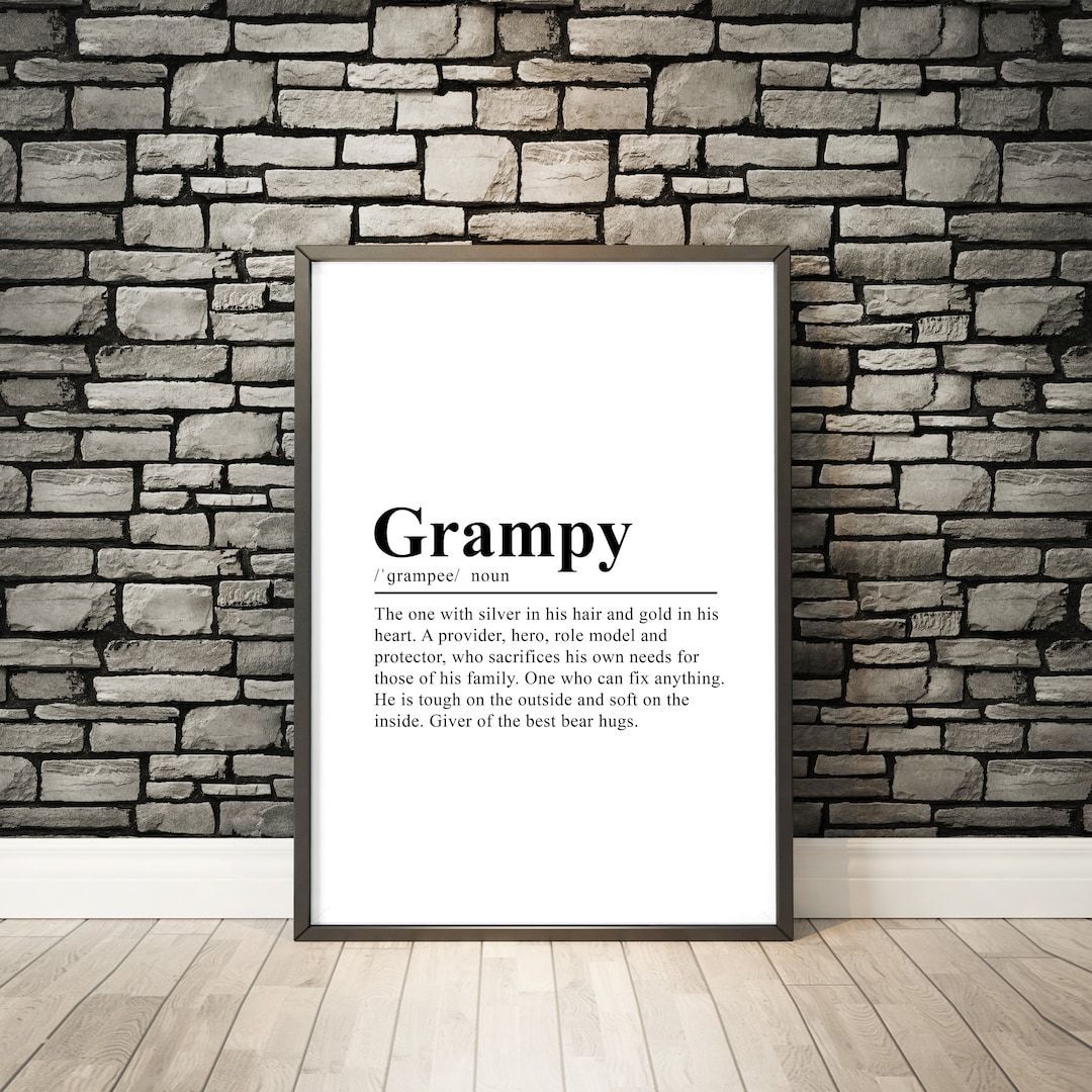 Grampy Definition Print Grampy Definition Poster Grampy Print Grampy ...