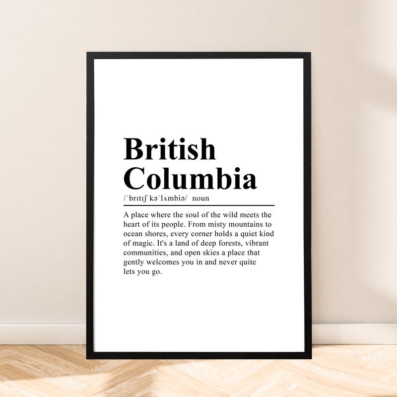 British Columbia Wall - Etsy UK