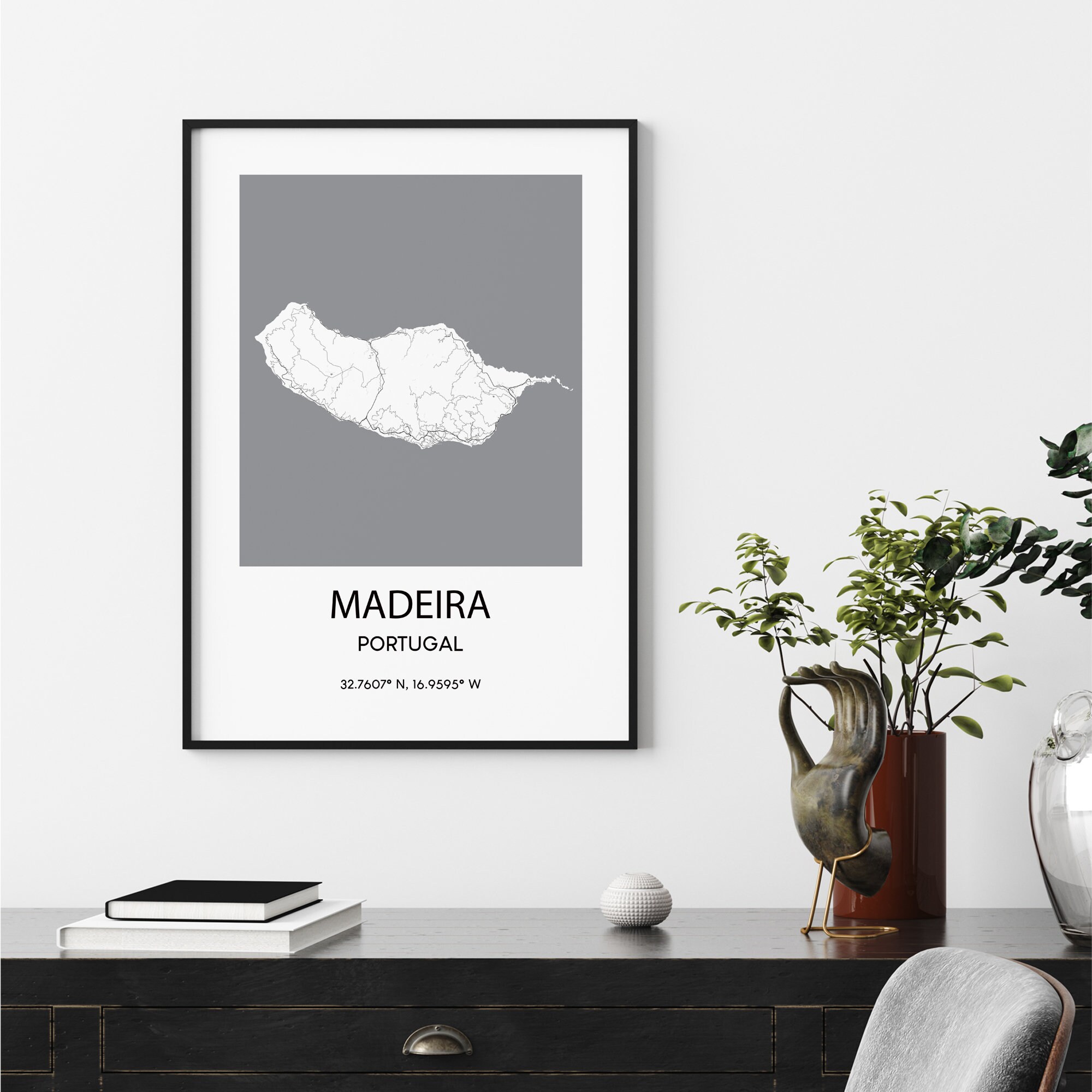 Madeira Island Map Print Madeira Map Poster Madeira Island - Etsy UK