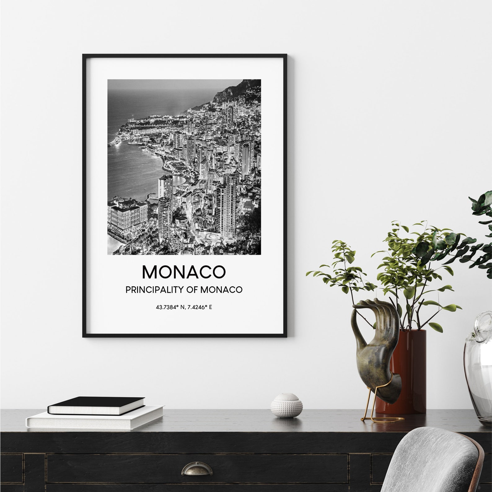 Monaco Print Monaco Travel Poster Minimalist Monaco Wall Art - Etsy UK