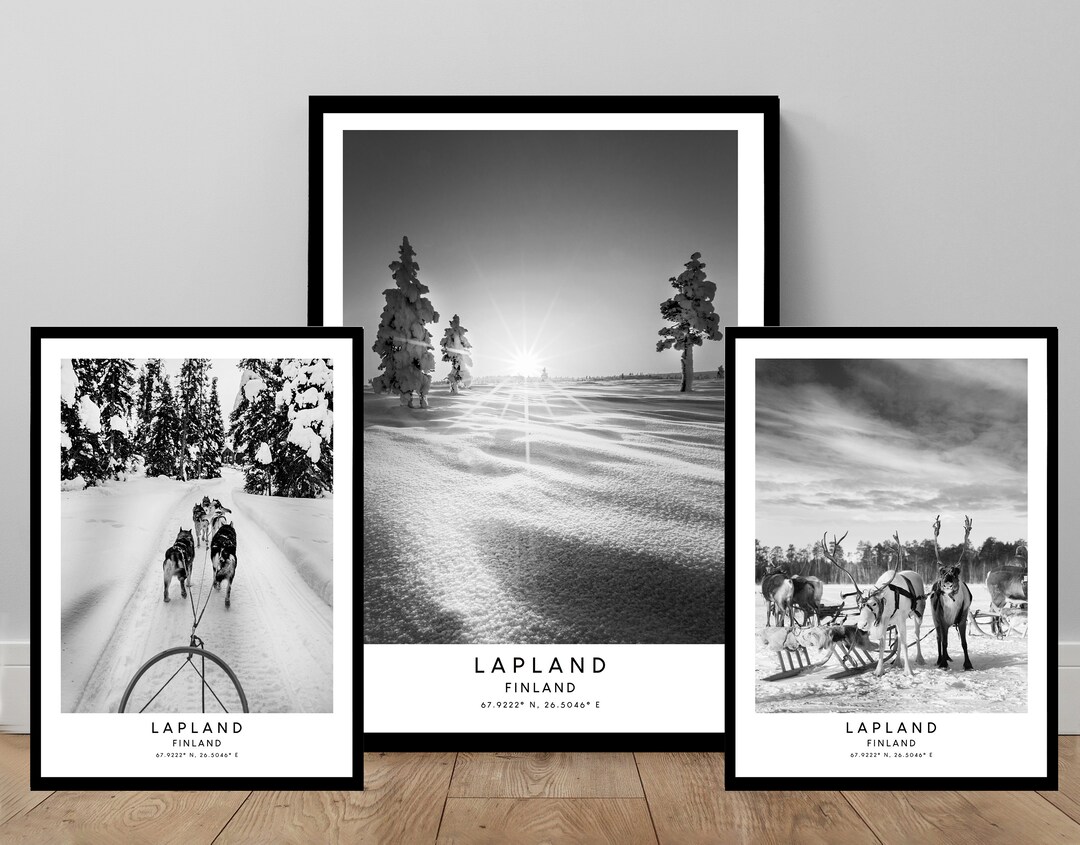 Lapland Travel Print Lapland Poster Lapland Wall Art Lapland Finland ...