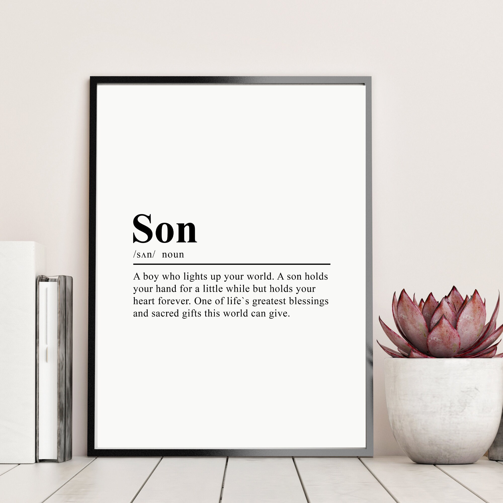 Son Print Son Definition Print Son Wall Art Son Definition Poster ...