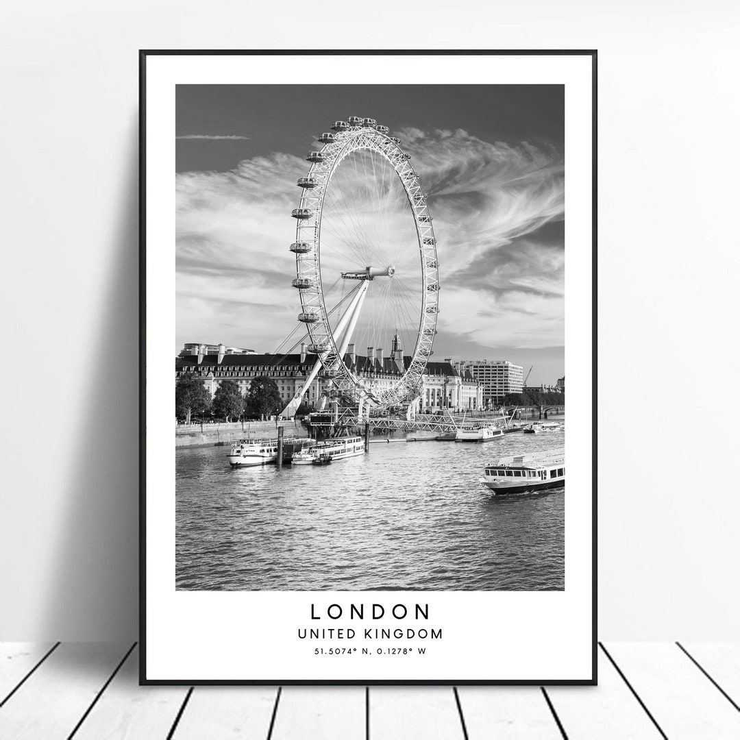 London Travel Print London Eye Poster Minimalist London Print London ...