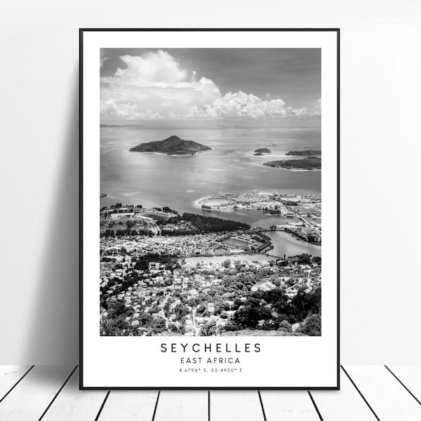 Seychelles Black and White Wall Art - Etsy