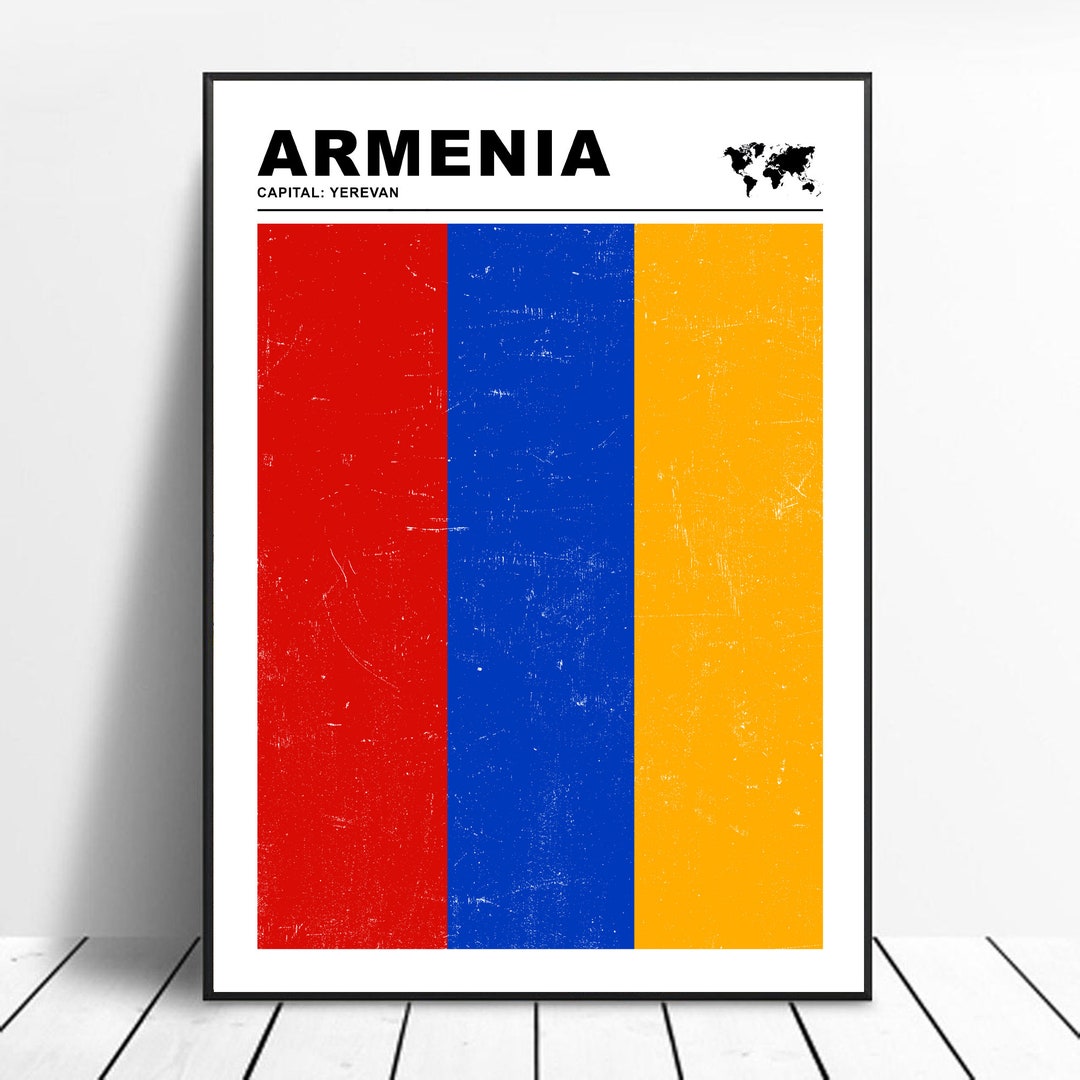 Armenia Flag Armenia Flag Poster Armenia Flag Wall Art Armenia Travel ...