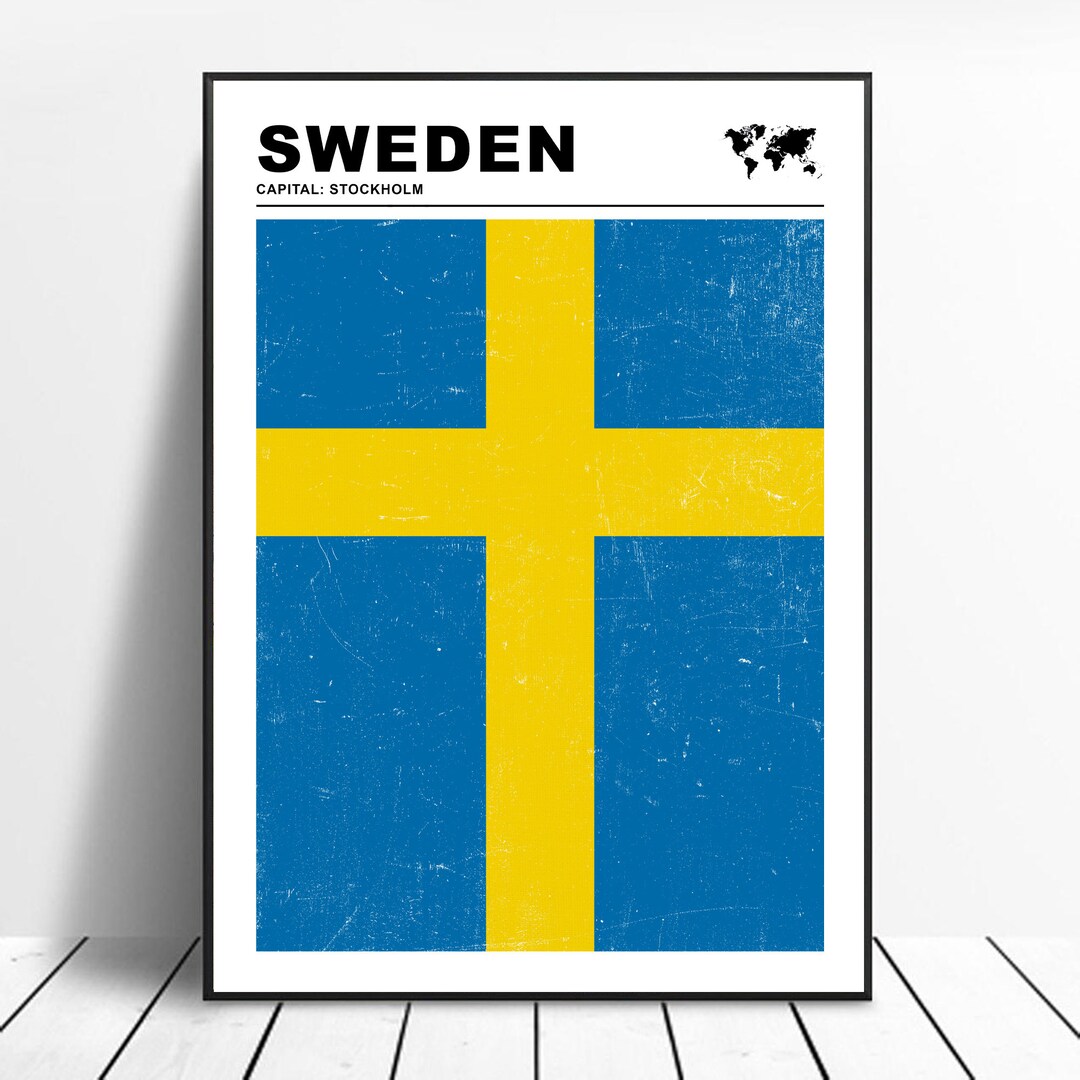 Sweden Flag Sweden Vertical Flag Print Sweden Horizontal Flag - Etsy