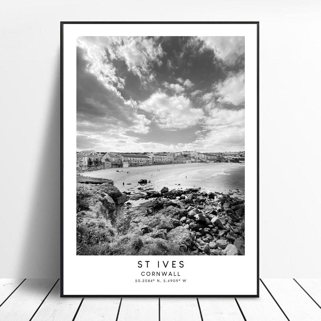 St Ives Cornwall Print St Ives Wall Art Minimalist St Ives Art Print St ...