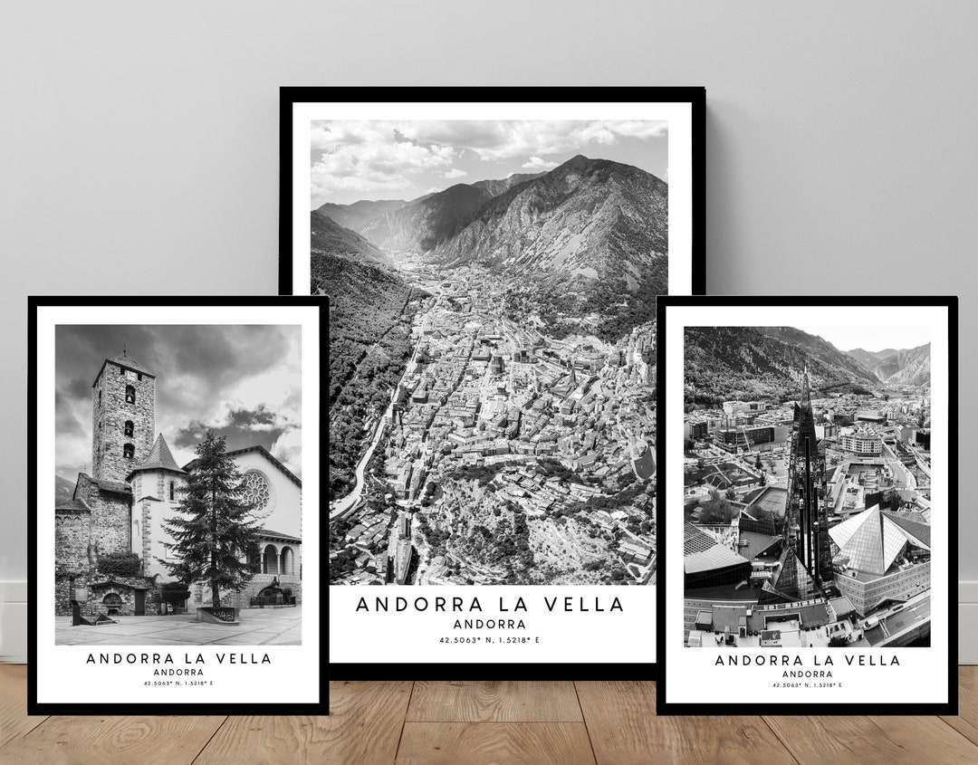 Andorra La Vella Print Andorra Poster Andorra Wall Art Andorra La Vella ...