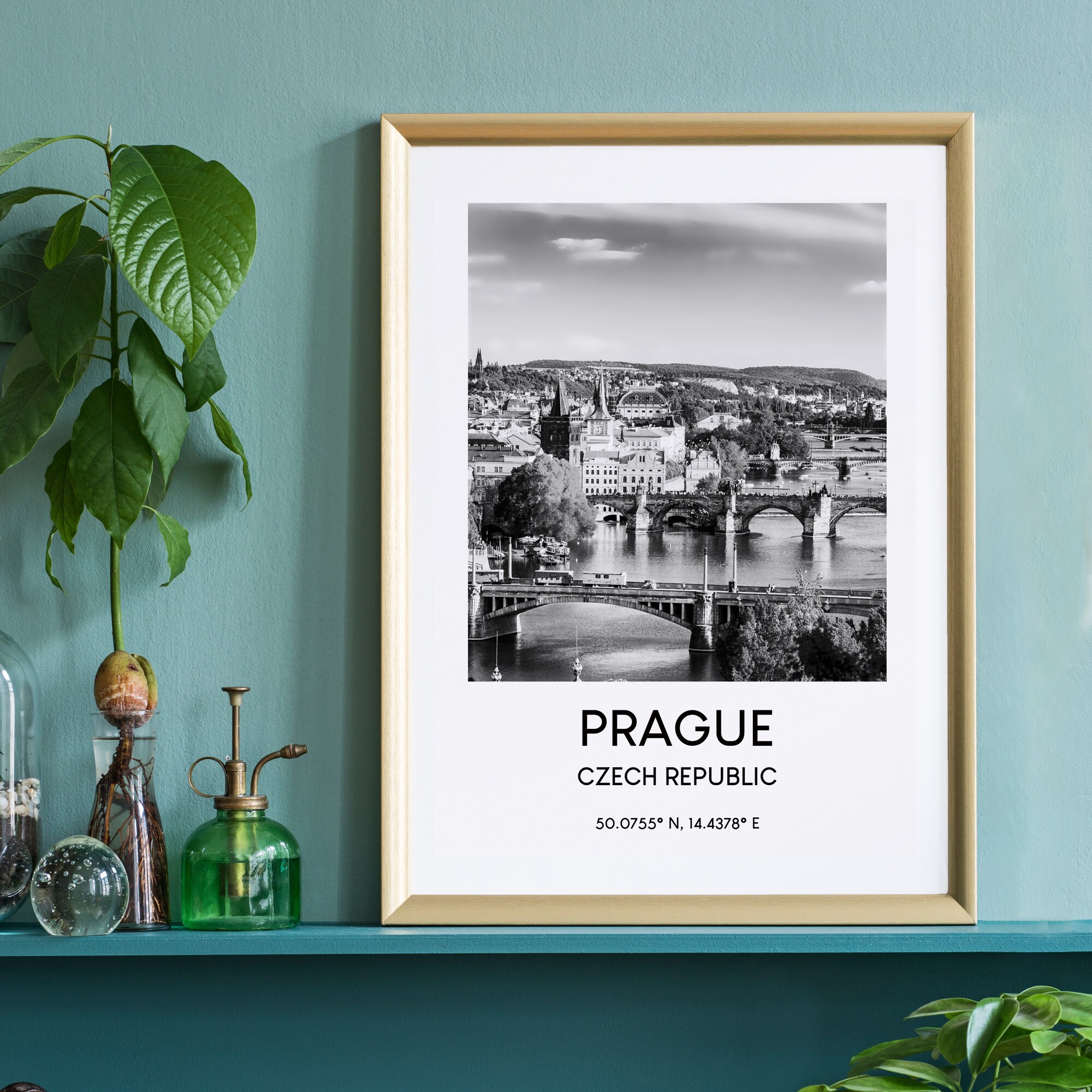 Prague Travel Print Prague Wall Art Minimalist Prague Art - Etsy
