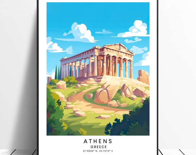 Athens Parthenon Poster, Parthenon Acropolis, Parthenon Print ...