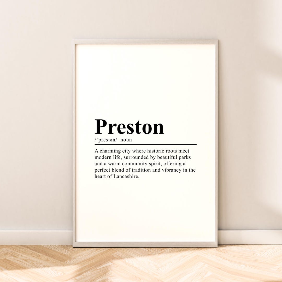 Preston Travel Print Preston Poster Preston Wall Art Preston Print ...