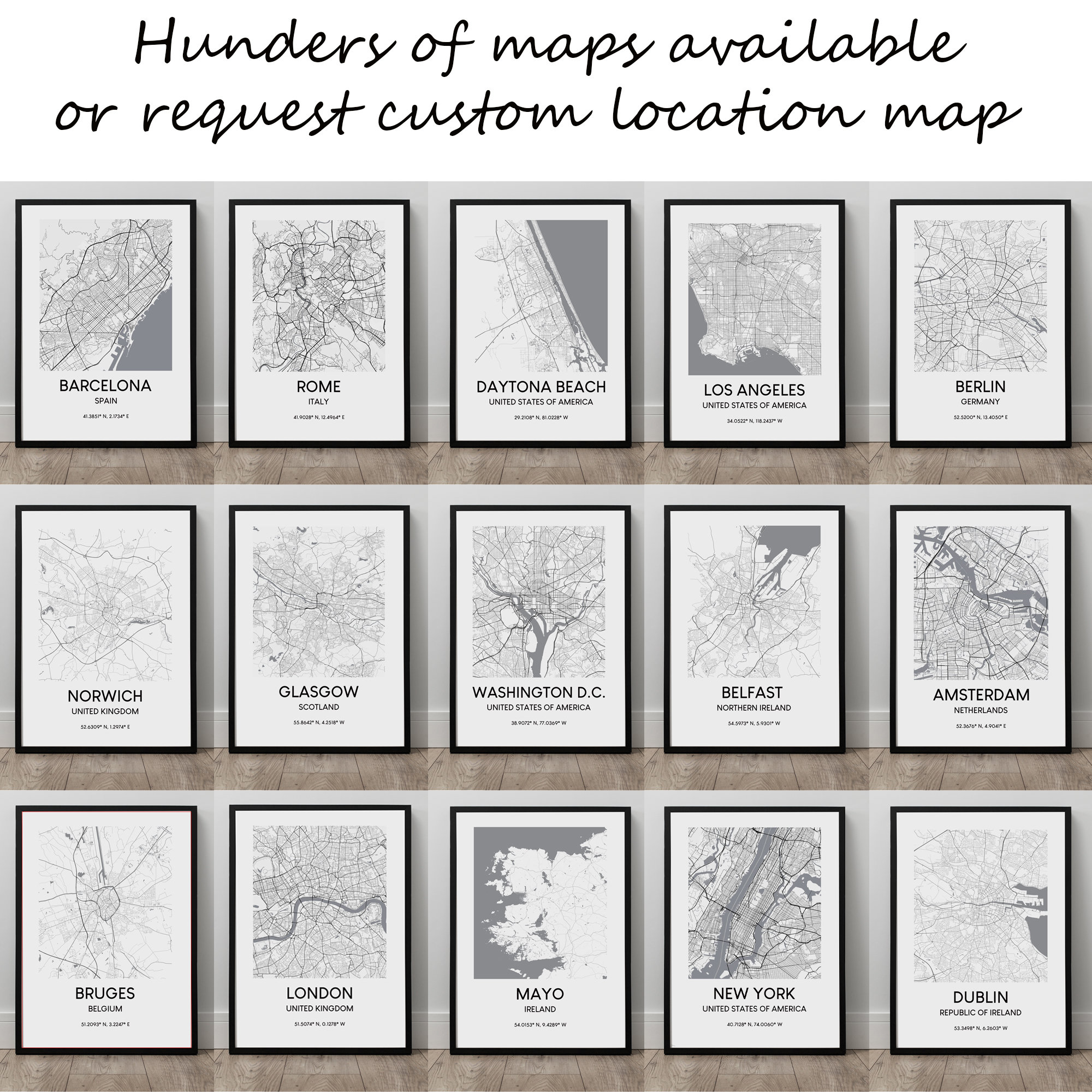 Mapa de París Imprimir Mapa de la ciudad de París Mapa de - Etsy México