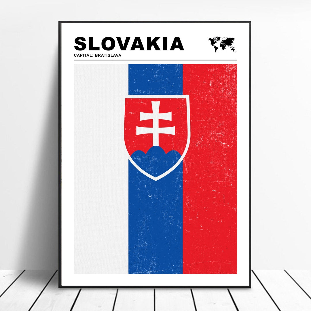 Slovakia Flag Slovakia Vertical Flag Print Slovakia Horizontal Flag ...