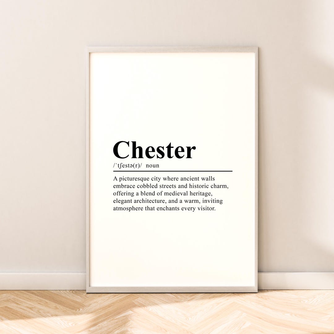 Chester Travel Print Chester Definition Art Chester Wall Art Chester ...