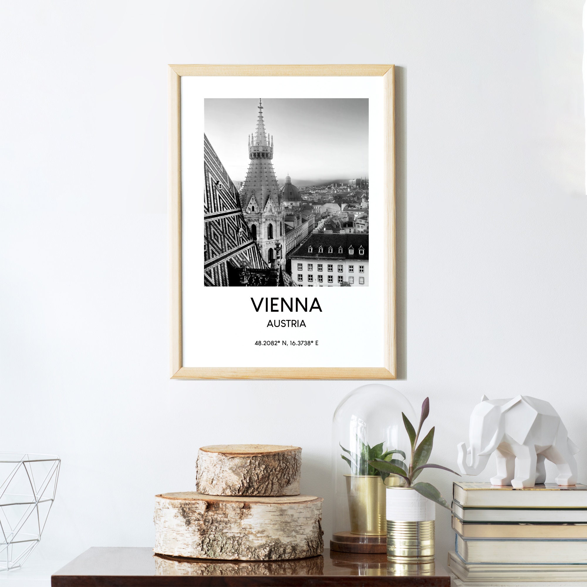 Vienna Austria Print Vienna Wall Art Vienna City Poster Black | Etsy
