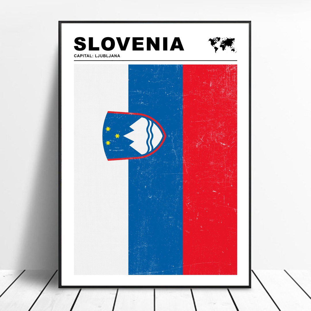 Slovenia Flag Slovenia Vertical Flag Print Slovenia Horizontal Flag ...