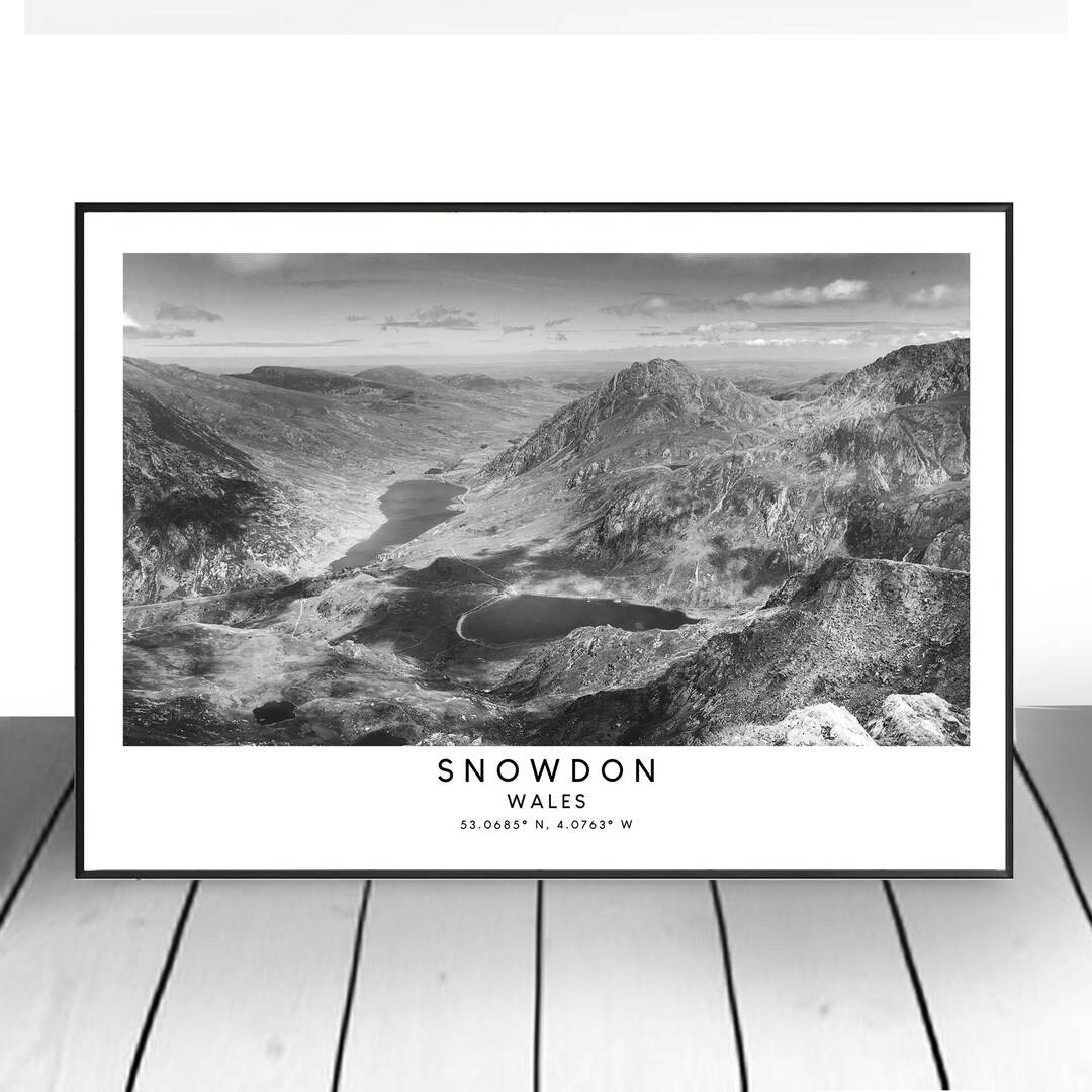 Snowdon Print Snowdon Wall Art Minimalist Snowdon Art Print Snowdon ...