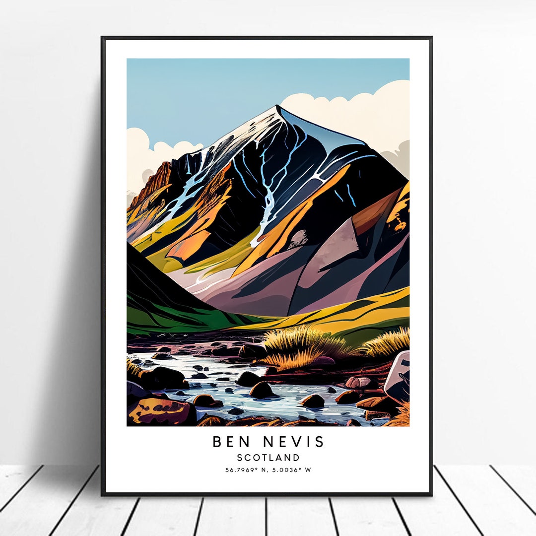 Ben Nevis Print Ben Nevis Wall Art Ben Nevis Poster Minimalist Ben ...