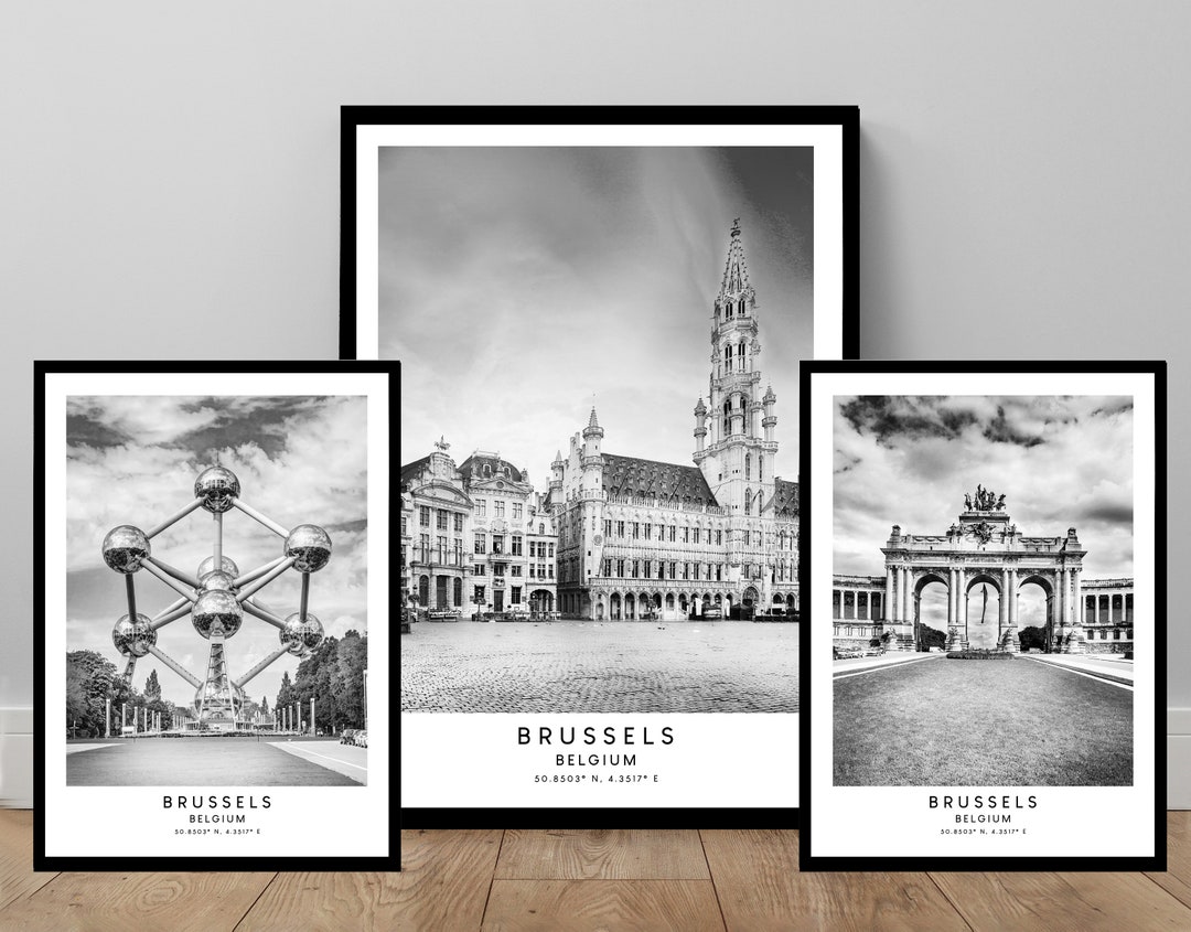 Brussels Print Brussels Poster Brussels Wall Art Brussels City Print ...