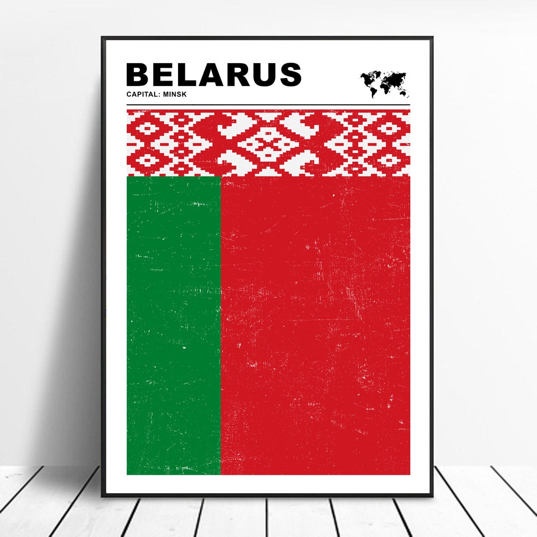 Belarus Flag Print Belarus Flag Poster Belarus Flag Art Belarus Travel ...