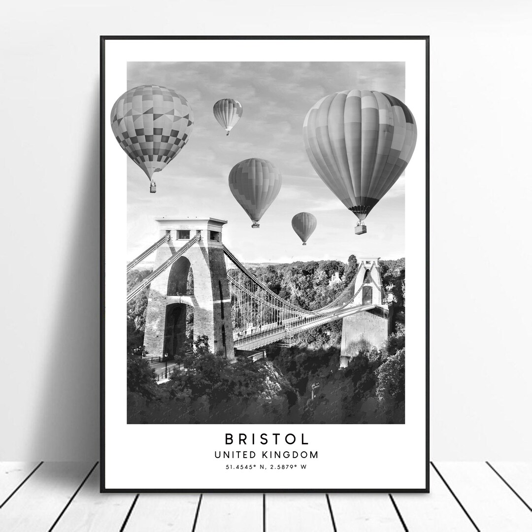 Bristol United Kingdom Print Suspension Bridge Poster Minimalist ...