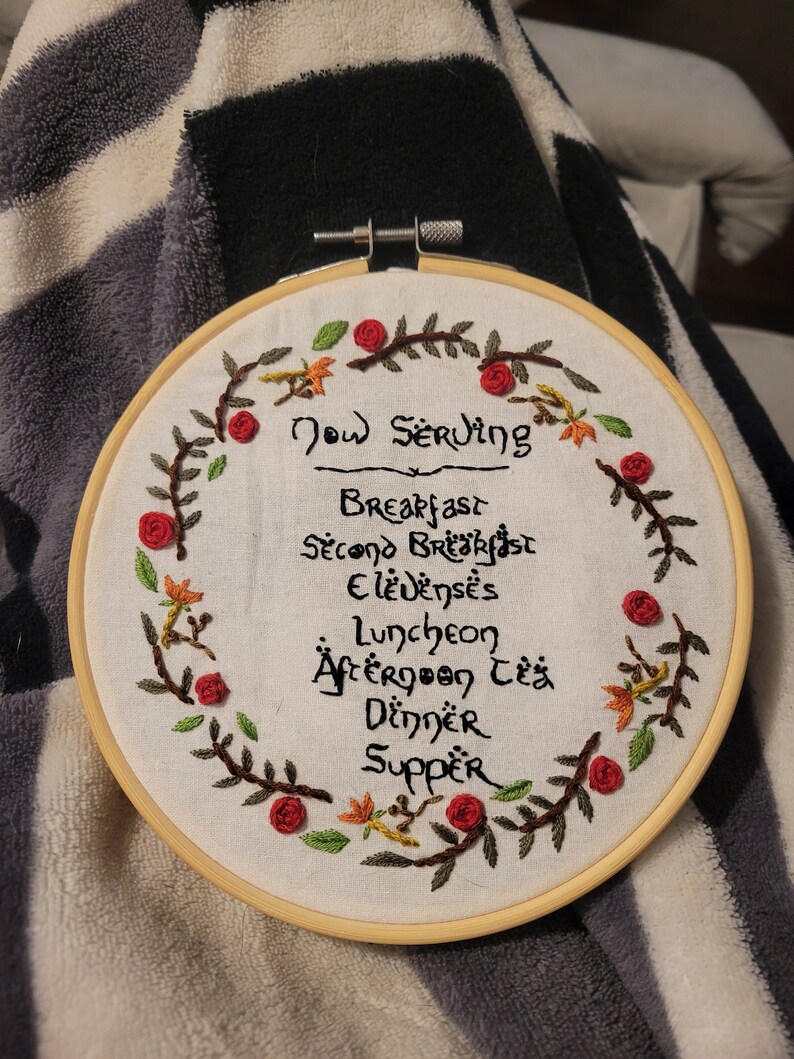Hobbit Lord of the Rings Embroidery - Etsy