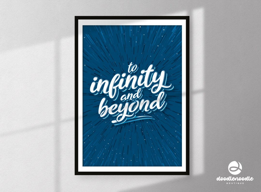 To Infinity and Beyond Print | A5 | A4 | A3 | Typography Poster | Toy ...