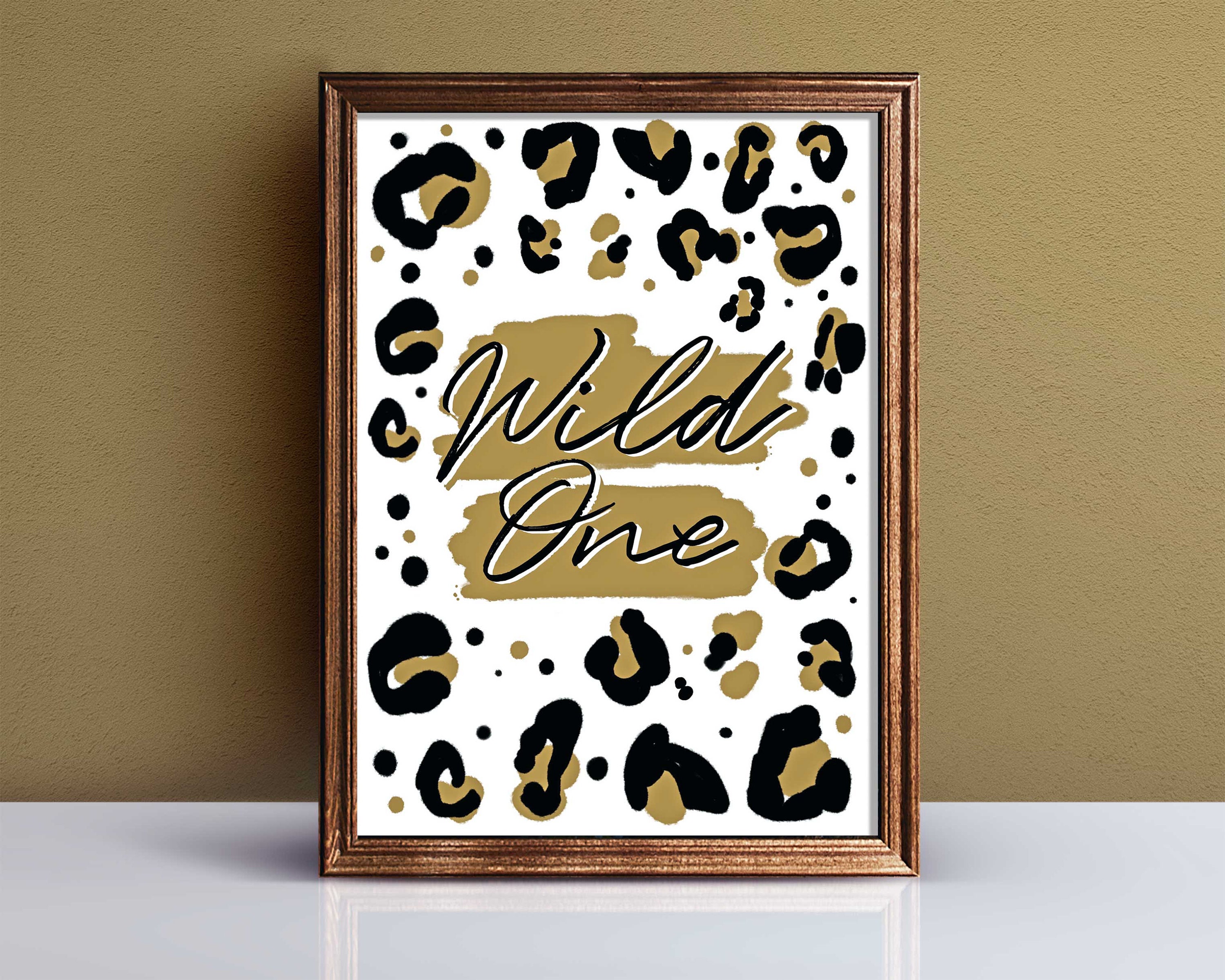 Wild One Print A5 A4 A3 Animal Print Typography - Etsy