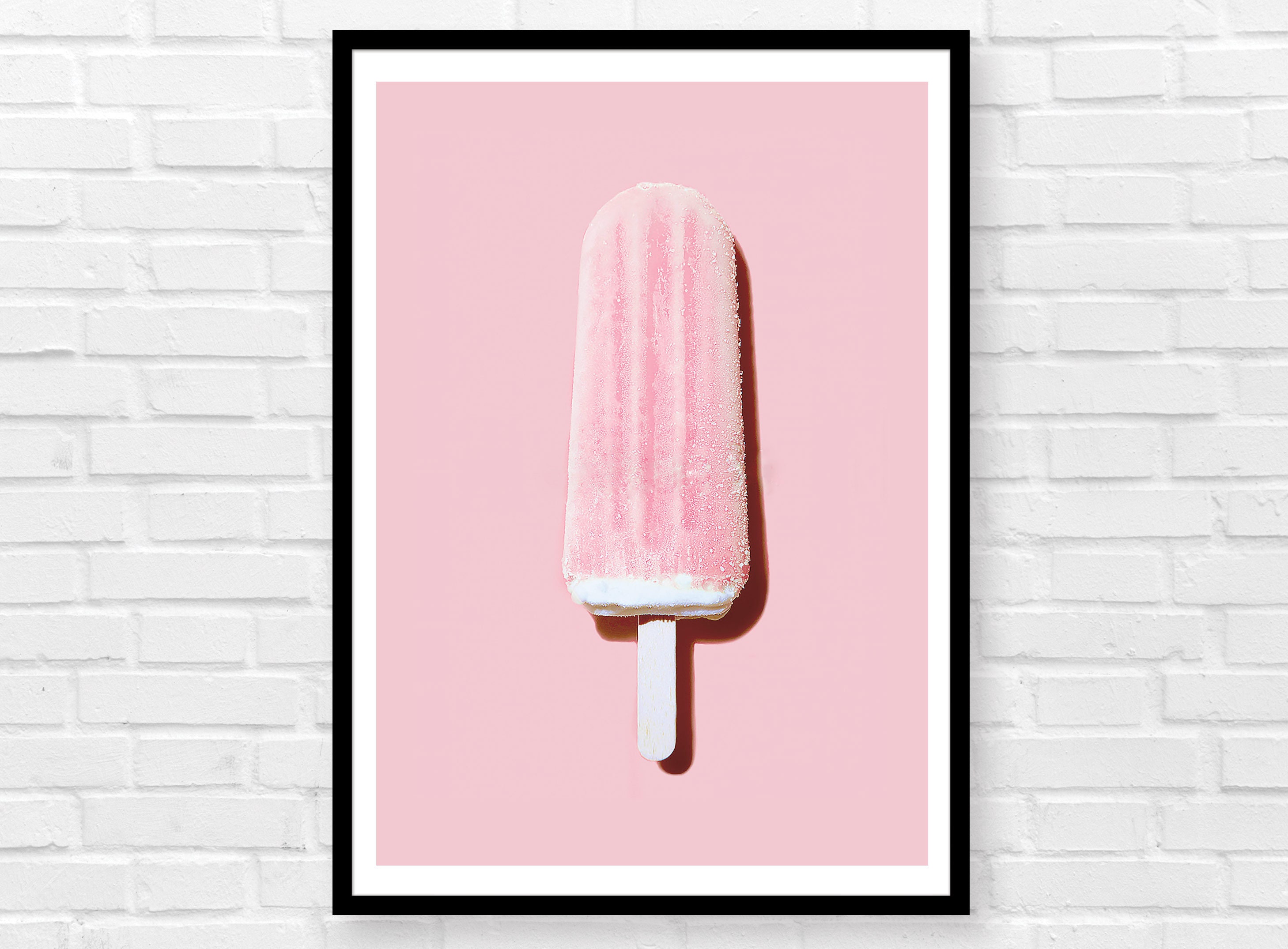 Pink Ice Lolly Print A5 A4 A3 Inspirational Wall Decor Summerice Pop ...