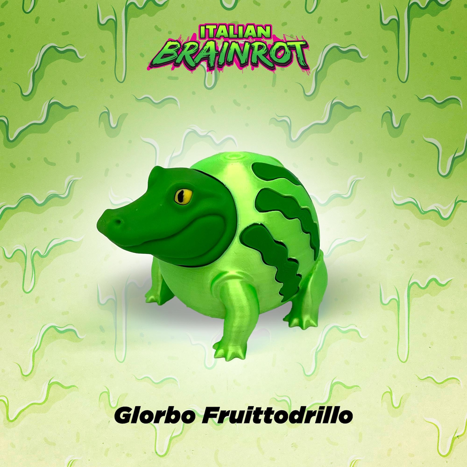 Glorbo Fruittodrillo Italian Brainrot Figurine Viral Tiktok Viral Meme ...