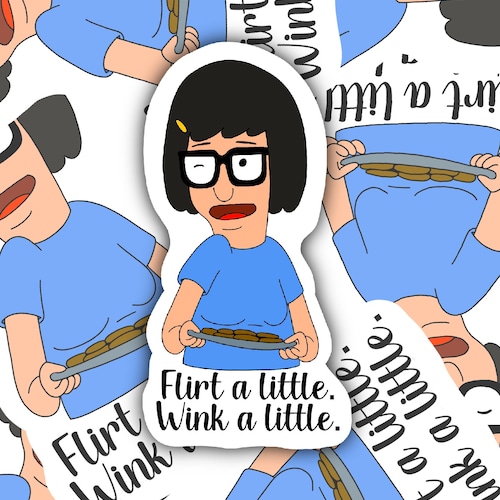 Tina Belcher Bobs Burgers Charm Bomb Water Resistant Sticker - Etsy