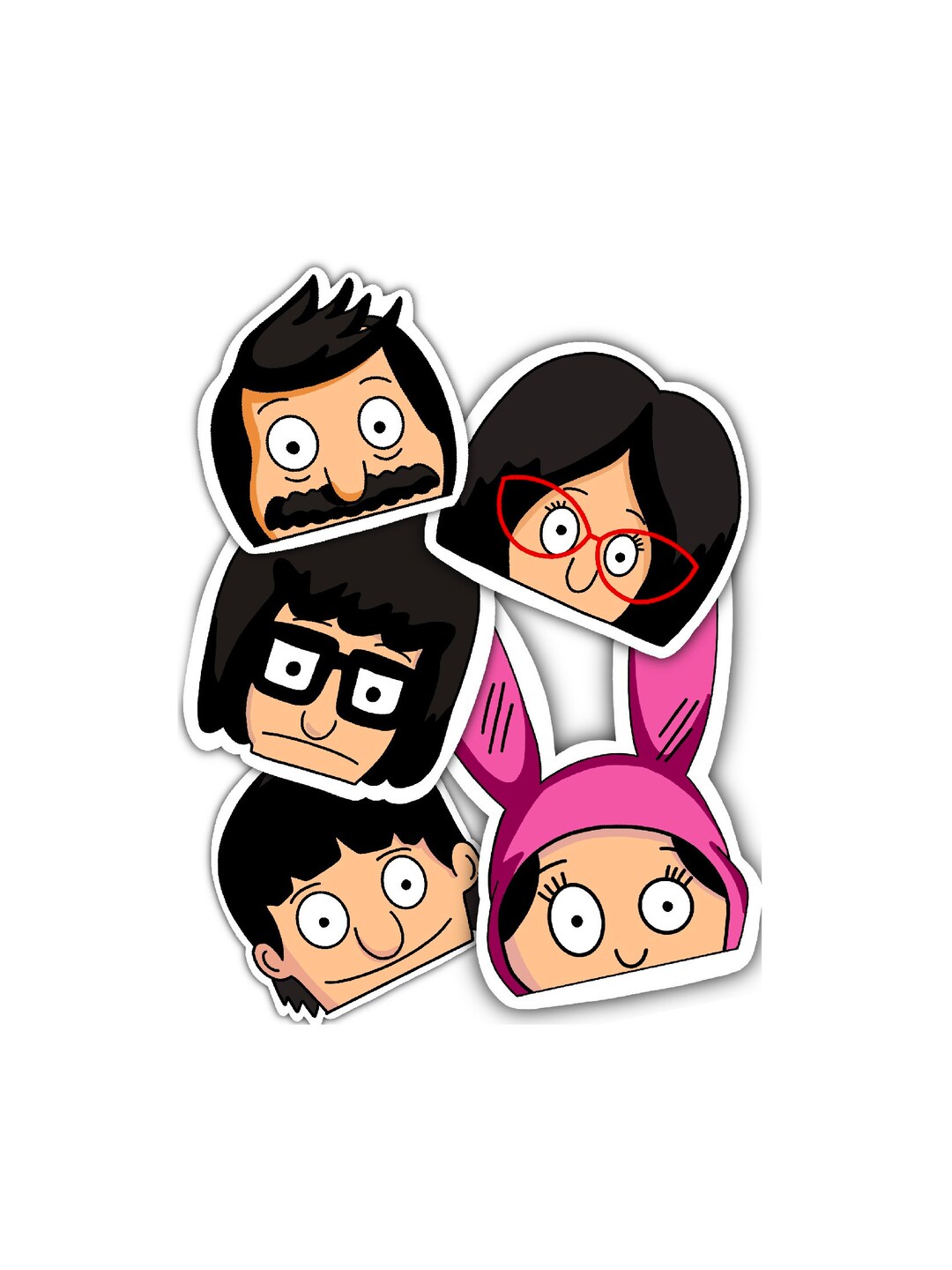 MINI Set Bobs Burgers Inspired Waterproof Vinyl Stickers | Car Window ...