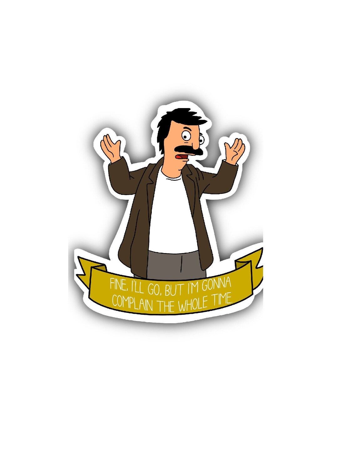 Bob’s Burgers Inspired BOB BELCHER Water Resistant Vinyl Sticker - Etsy