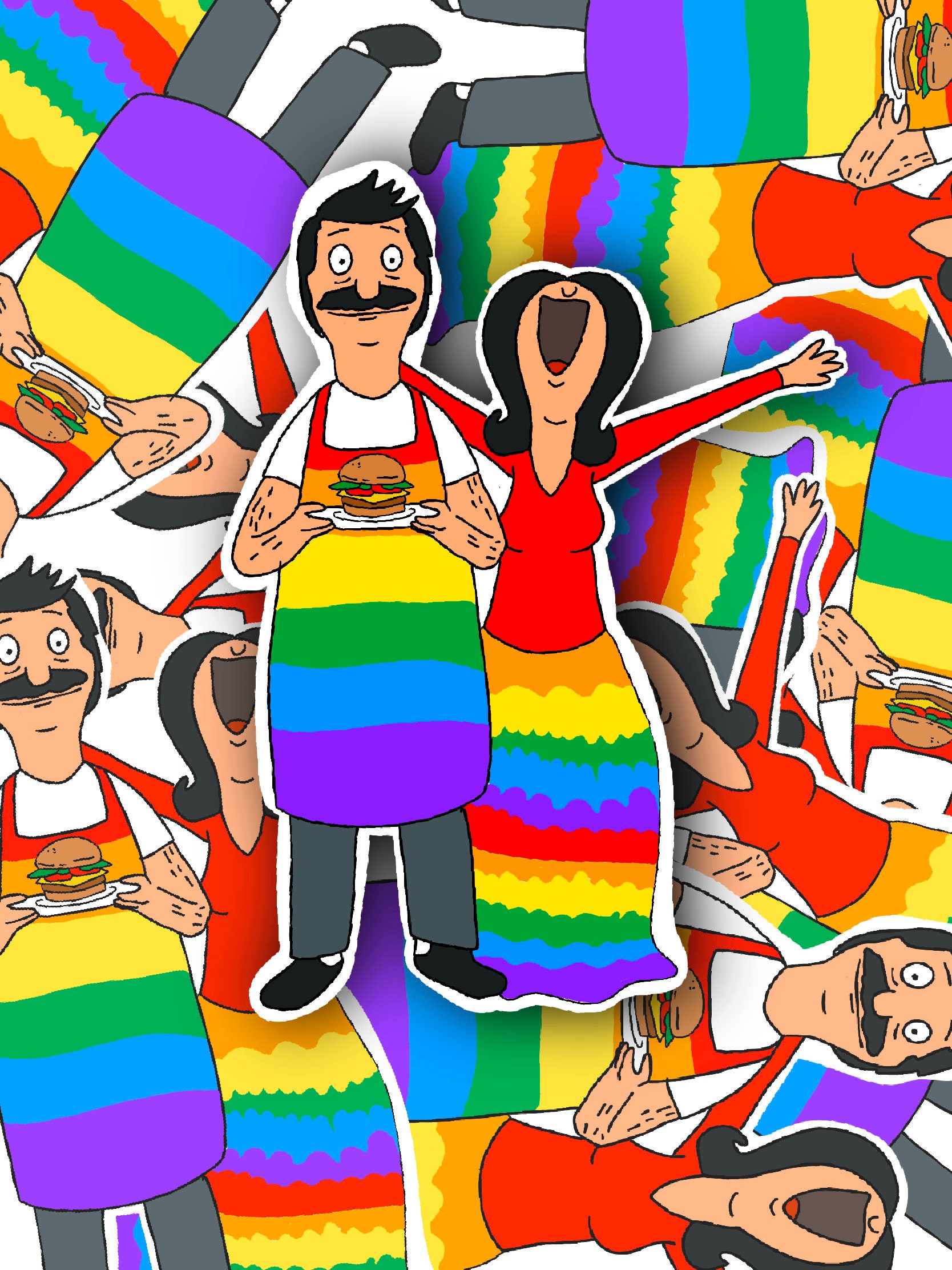 Bobs Burgers Inspiró Pride Collection Water Resistant Etsy España