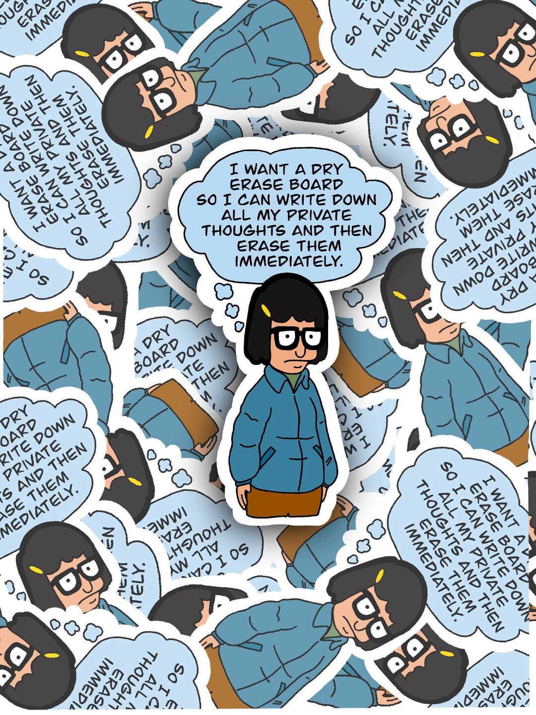 Bob’s Burgers Inspired TINA BELCHER Water Resistant Vinyl Sticker - Etsy