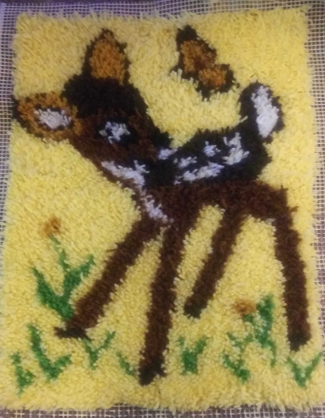 Bambi finished latch hook - Etsy.de