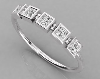 Bezel Set Princess Cut Diamond - Etsy