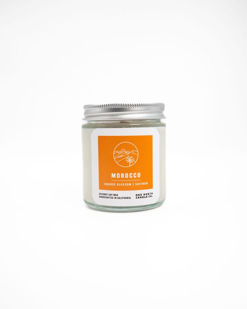 Morocco Candle - Orange Blossom & Saffron | Coconut Soy Wax | Marrakech ...