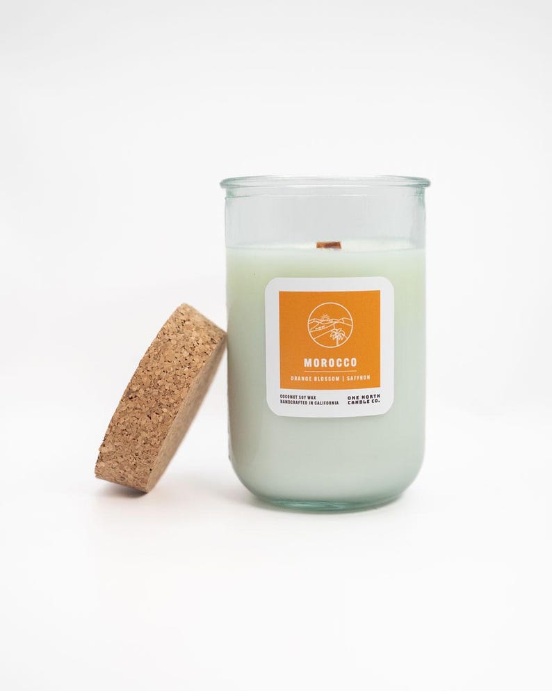 Morocco Candle - Orange Blossom & Saffron | Coconut Soy Wax | Marrakech ...