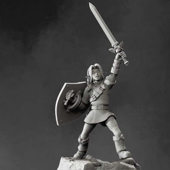 Link Pose 3 Miniature LOZ Inspired Fan Art Hight Quality - Etsy