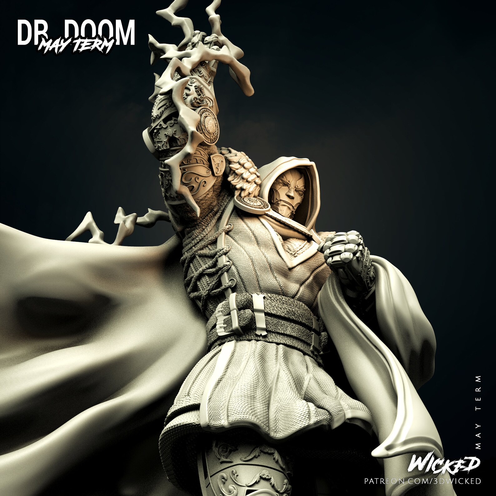 Dr Doom Original Statue High Quality Print Hand Painted or | Etsy