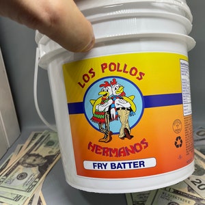Breaking Bad Los Pollos Hermanos Large 8" Tall Fry Batter 1 Gallon ...