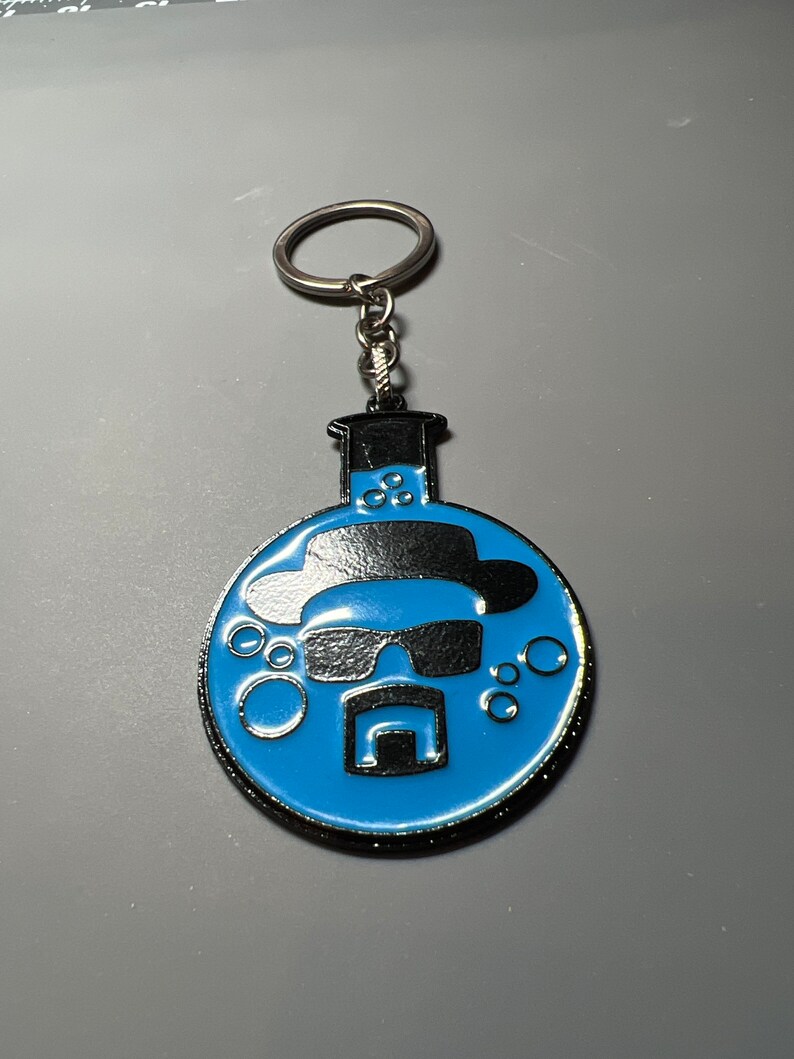 Heisenberg Walter White Blue Keychain Breaking Bad Keychain - Etsy