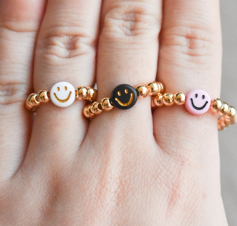 Smiley Face Rings - Etsy