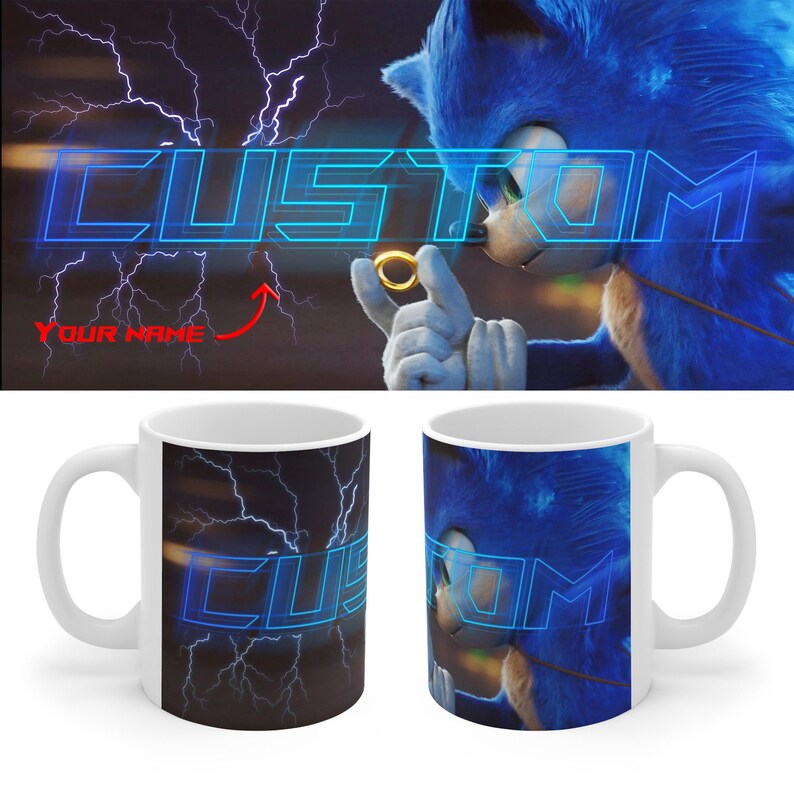 Personalize Sonic the Hedgehog Mug Sonic Mug Sonic Fan Gift - Etsy
